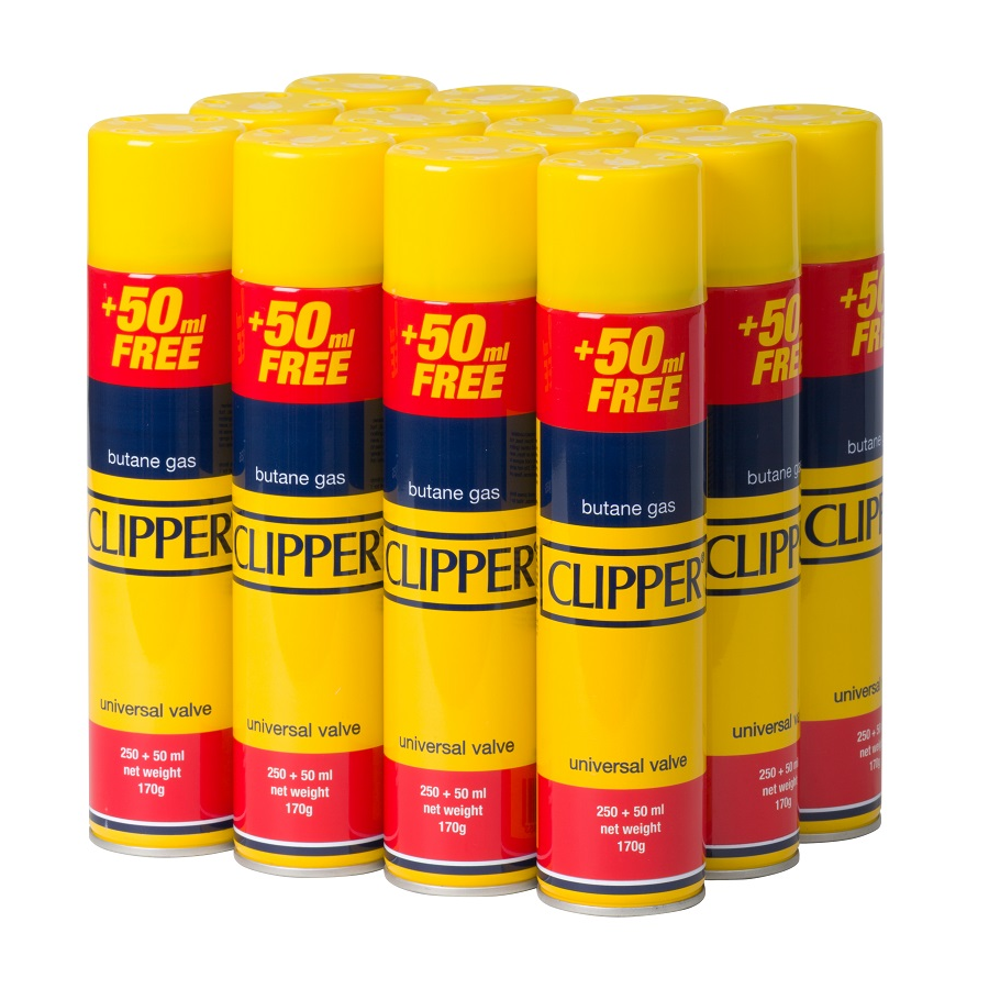 Clipper Gas Butane Gas 100ml 12pcs Butane Gas Refill